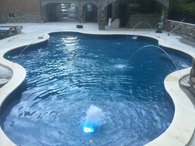 Freeform Vinyl Liner Pools - Transitional - Swimming Pool & Hot Tub ...