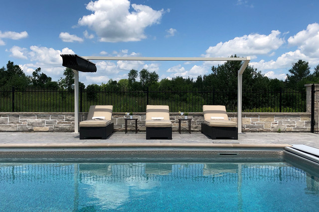 Freestanding Retractable Canopy, Hamilton - Modern - Pool - Toronto ...