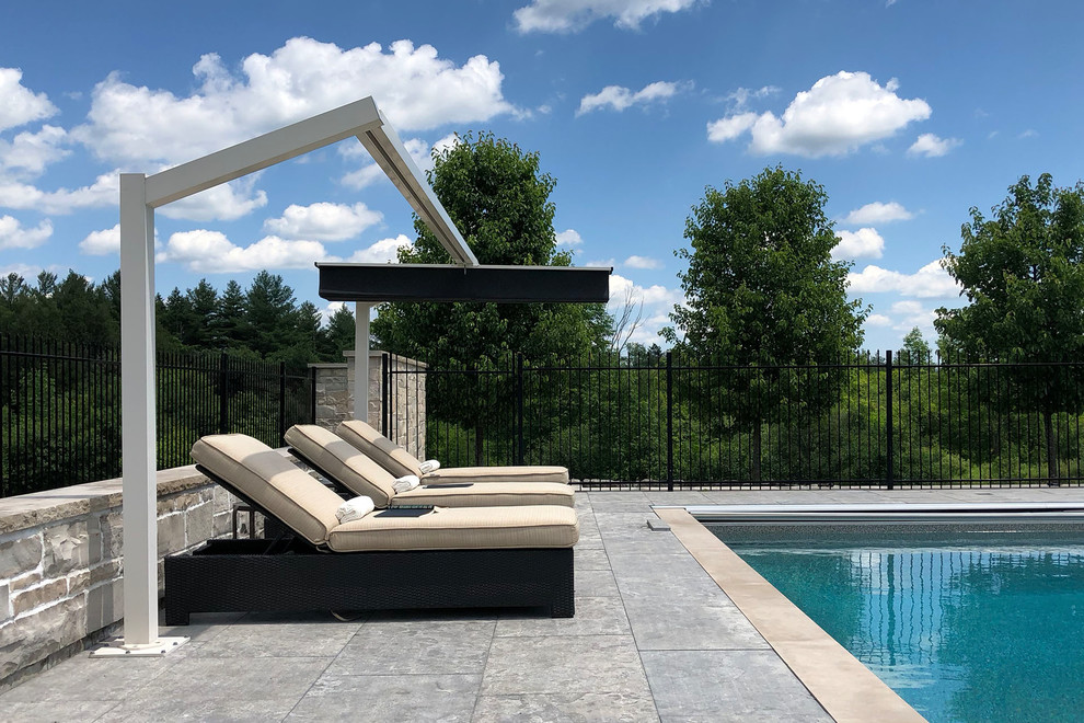 Freestanding Retractable Canopy, Hamilton - Modern - Pool - Toronto ...