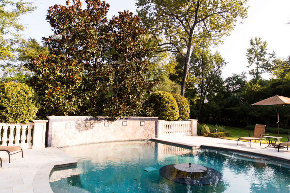 French Colonial Home Pool Decking - Mediterranean - Pool - Houston - by ...