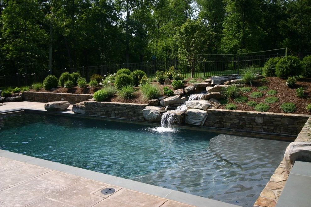 French Country Home Landscape - Traditional - Pool - Baltimore - by ...