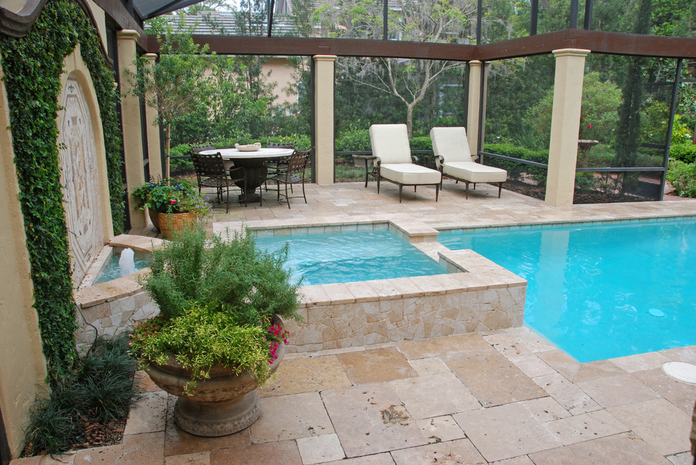 French Country Style Garden - Traditional - Pool - Orlando - by Hortus ...