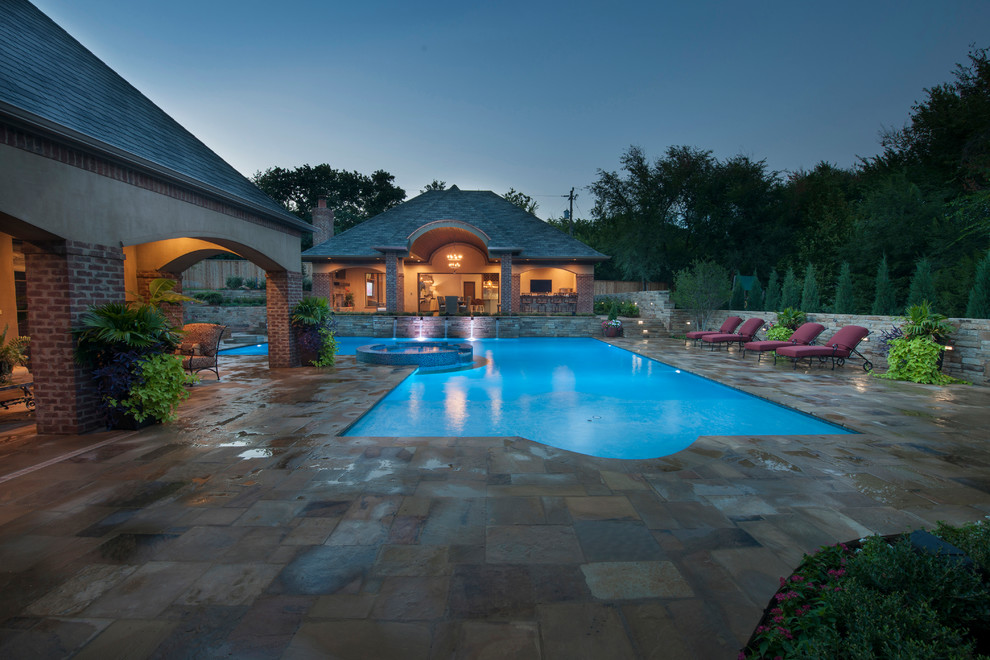 French Inspired Formal Pool - Modern - Pool - Oklahoma City - by ...