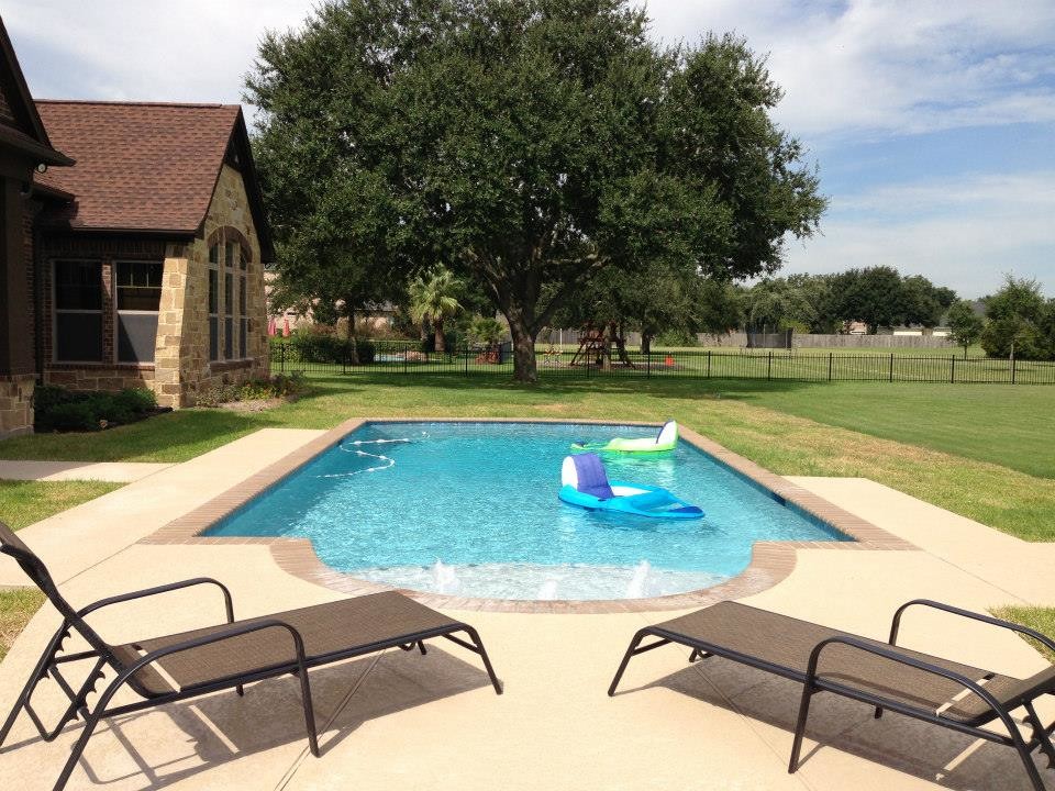 Garage/Pool House and Custom Pool - Contemporary - Pool - Houston - by ...
