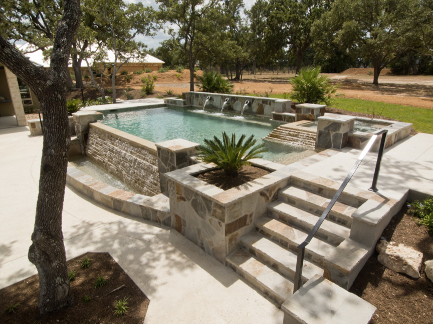 Geometric Pool in Boerne, TX - Mediterranean - Pool - Austin - by Keith ...