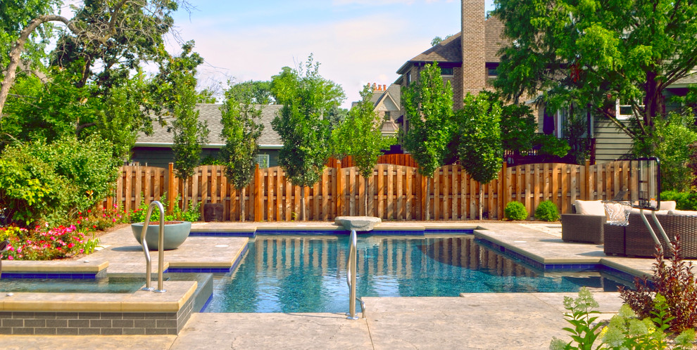 Geometric Pool in Elmhurst, IL - Modern - Pool - Chicago - by ...