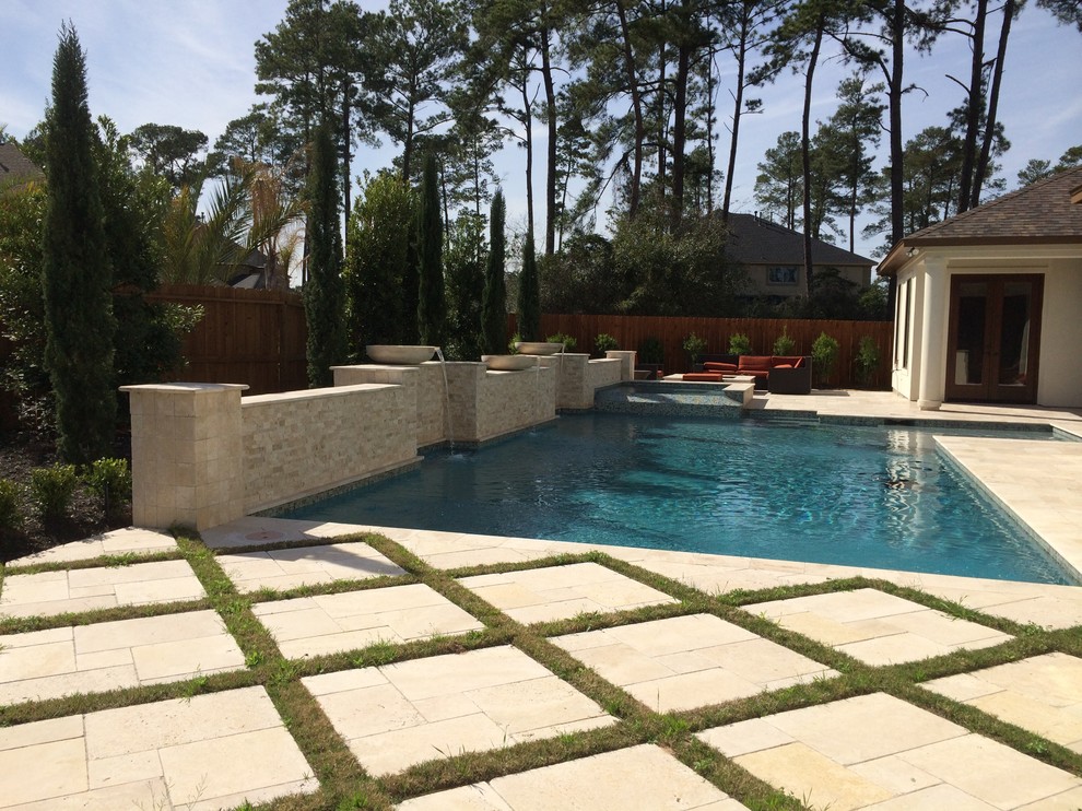 Modern Pool Water Walls