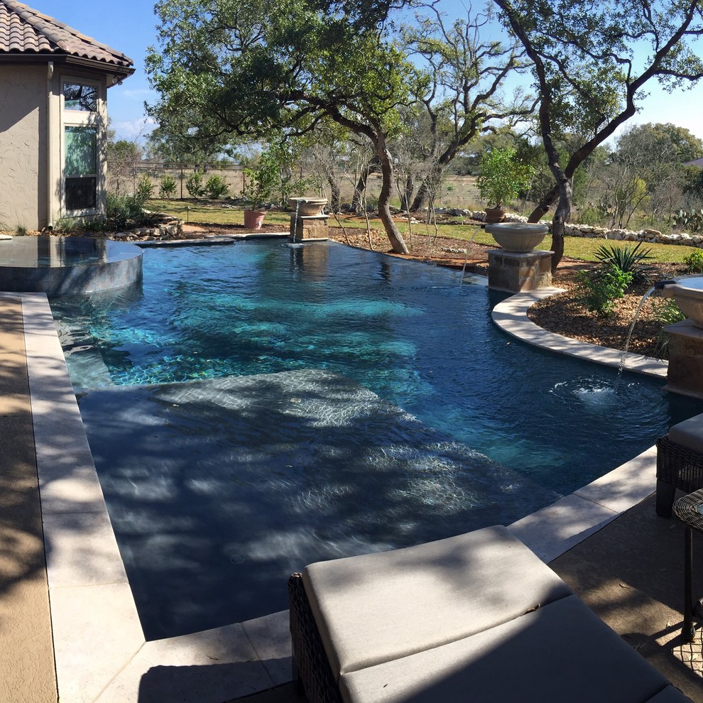 Geometric Shape Pool Spa - Modern - Pool - Austin - by Fossil Creek ...