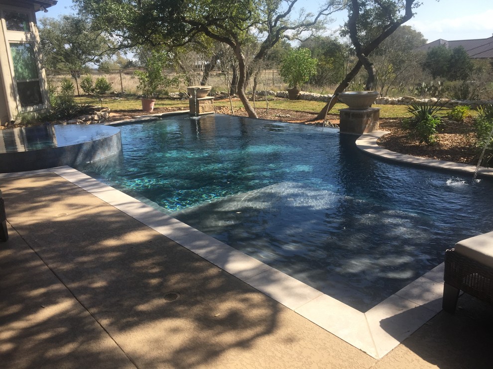 Geometric Shape Pool Spa - Modern - Pool - Austin - by Fossil Creek ...