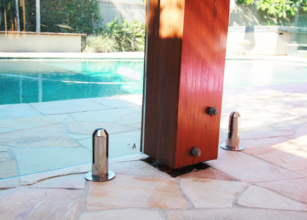 Glass Pool Fence Using Spigots - Modern - Pool - Gold Coast - Tweed ...