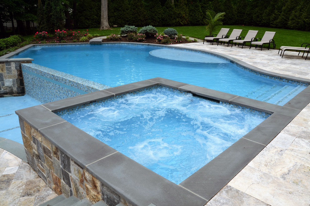 Glass Tile Swimming Pool Design - Modern - Pool - New York - by ...