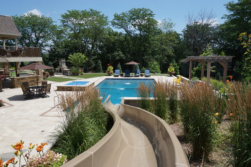Glen Oaks Backyard Pool Party - Transitional - Pool - Other - by Ted ...