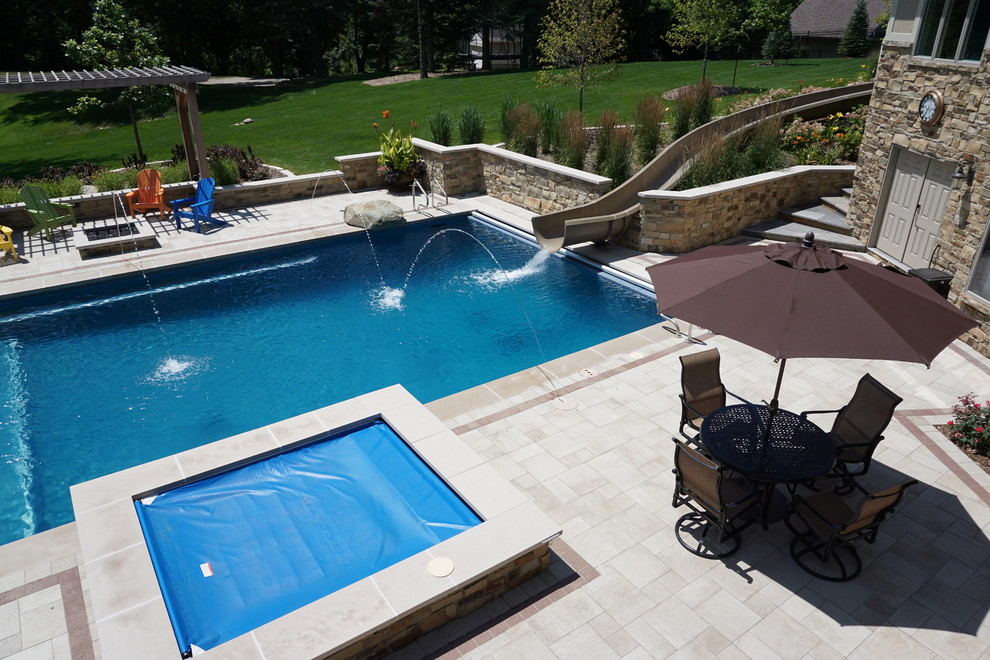 Glen Oaks Backyard Pool Party - Transitional - Pool - Other - by Ted ...