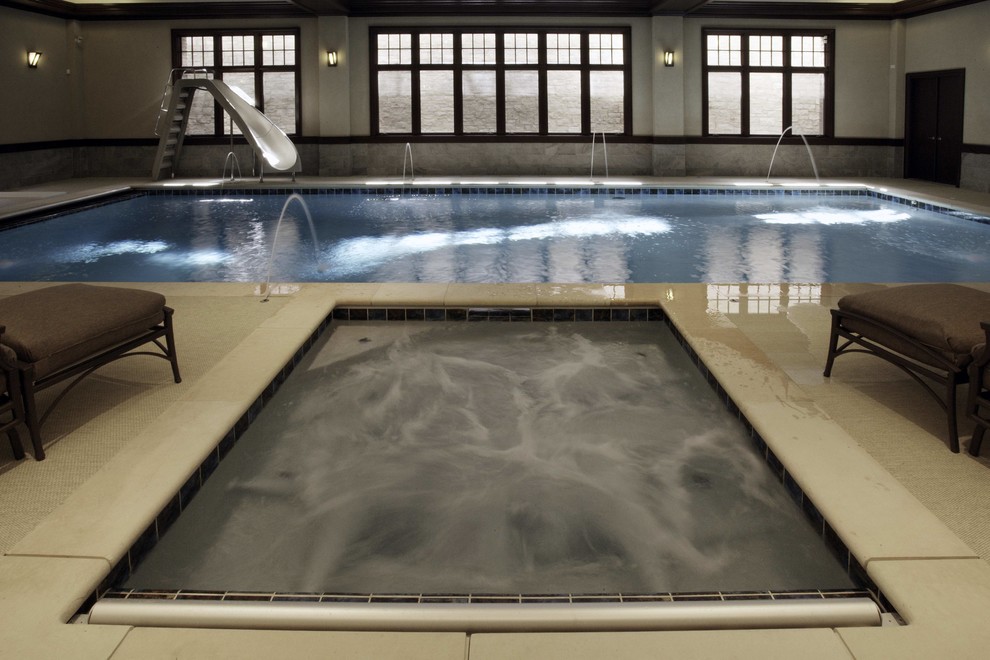Glencoe, IL Indoor Lap Pool and Hot Tub - Contemporary - Pool - Chicago ...