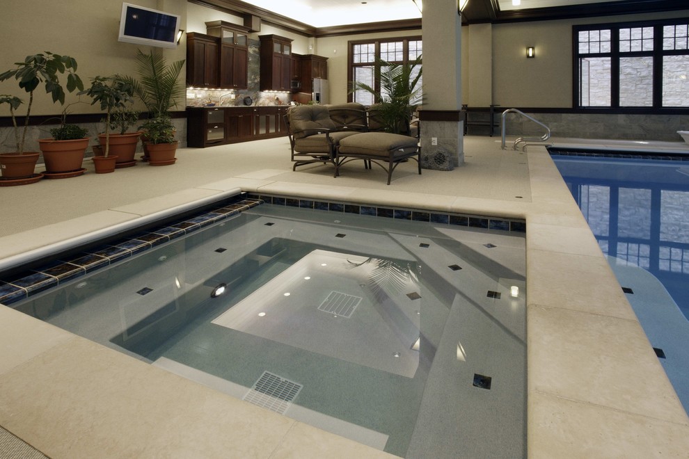 Glencoe, IL Indoor Lap Pool and Hot Tub - Contemporary - Pool - Chicago ...