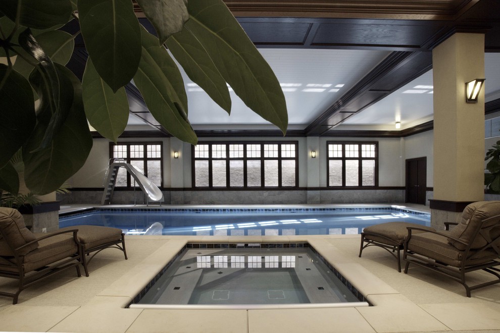 Glencoe, IL Indoor Lap Pool and Hot Tub - Contemporary - Pool - Chicago ...