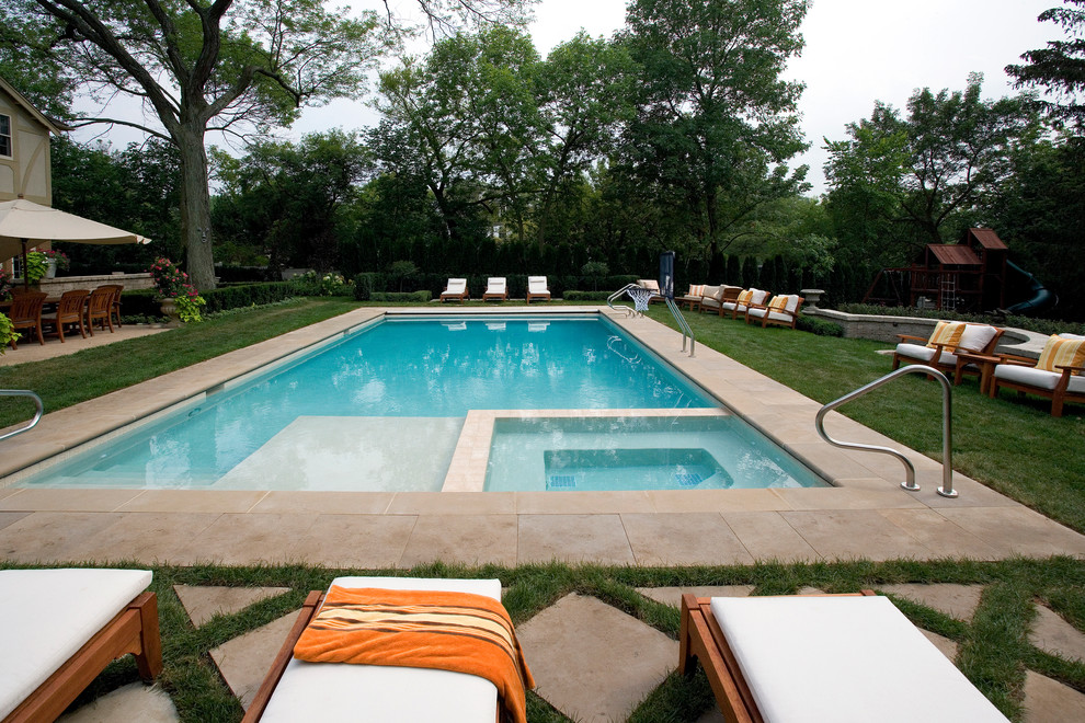 Glencoe, IL Swimming Pool and Hot Tub - Traditional - Pool - Chicago ...