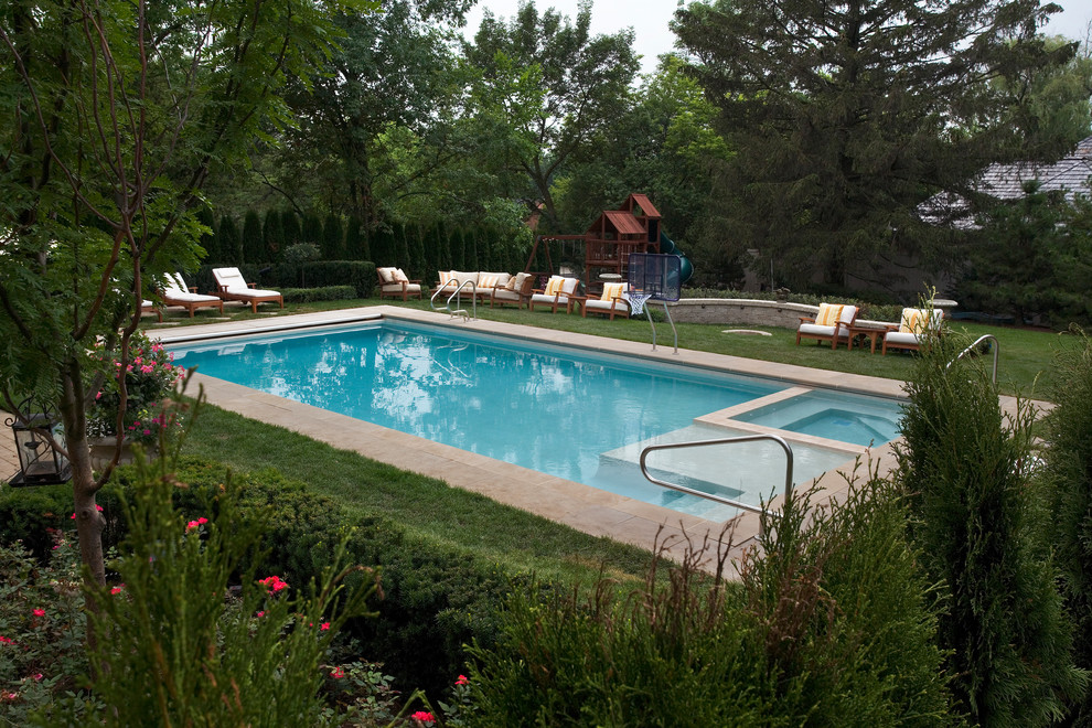 Glencoe, IL Swimming Pool and Hot Tub - Traditional - Pool - Chicago ...