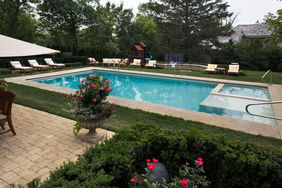 Glencoe, IL Swimming Pool and Hot Tub - Traditional - Pool - Chicago ...