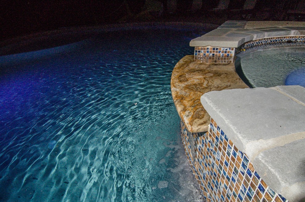 Golden Sparkle Granite Pool Bar - Traditional - Pool - DC Metro - by ...