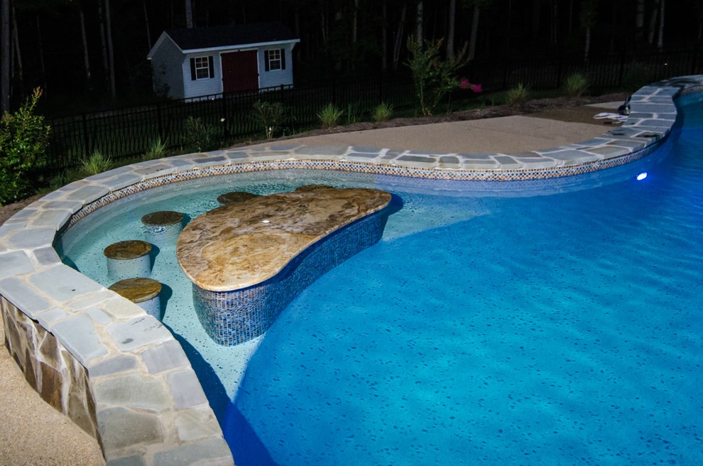 Golden Sparkle Granite Pool Bar - Traditional - Pool - DC Metro - by ...