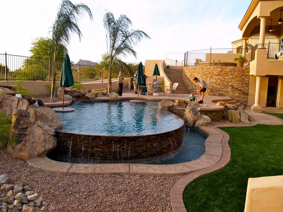 Golf Course Home - Tropical - Pool - Phoenix - by CareCraft Design, LLC ...