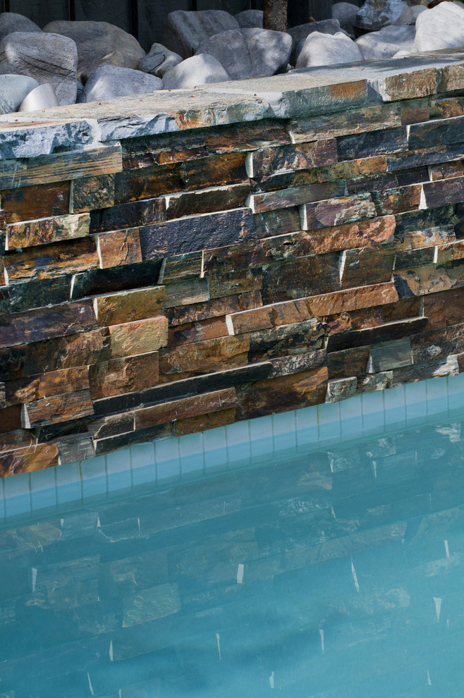 grampians stacked stone - Traditional - Pool - Melbourne - by Neptune ...