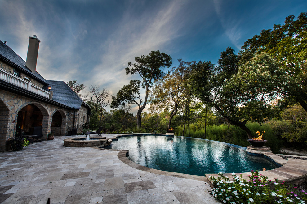 Grand English Manor - Traditional - Swimming Pool & Hot Tub - Dallas ...