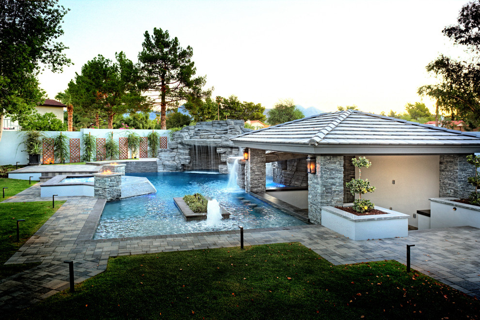 Grotto - Contemporary - Pool - Phoenix - by Presidential Pools, Spas ...