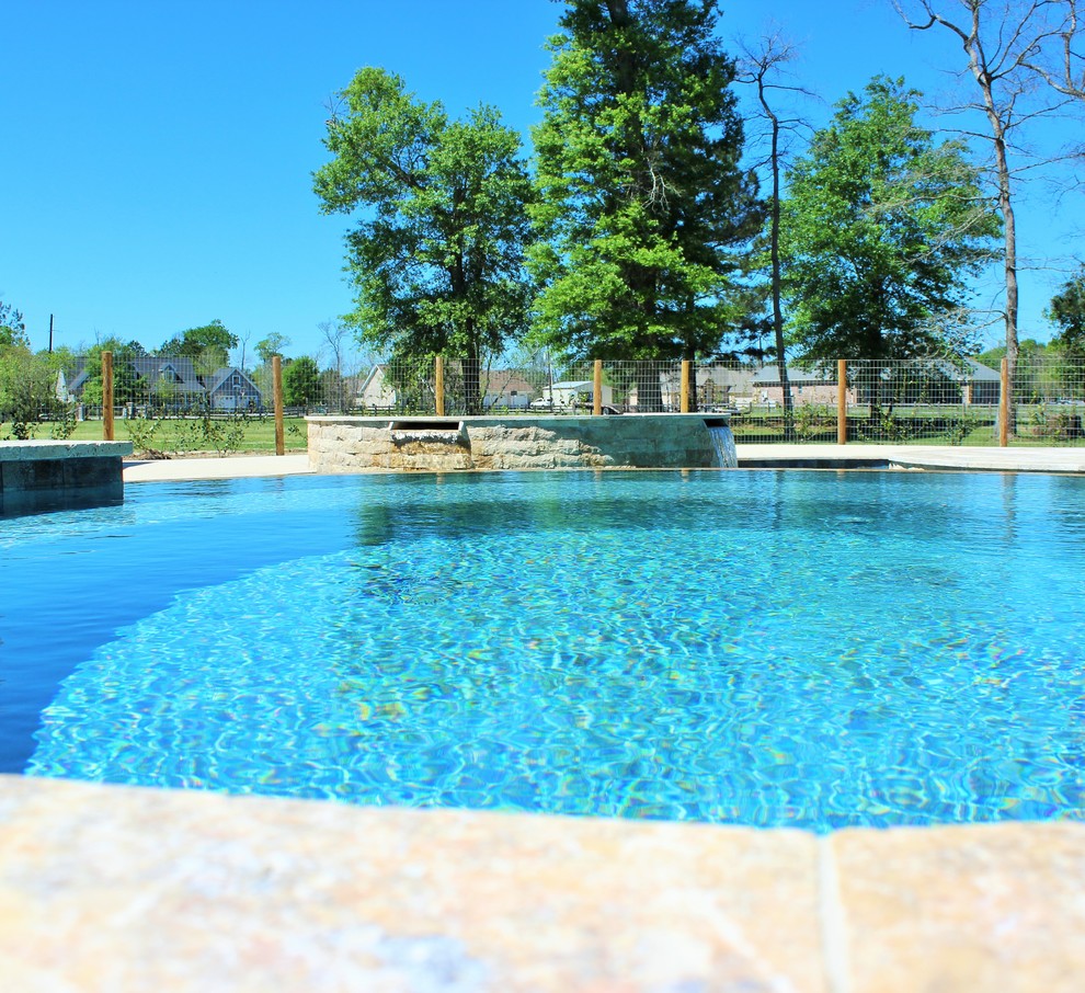 Hale Pool & Water Features - Rustic - Pool - Houston - by Acadian Pools ...