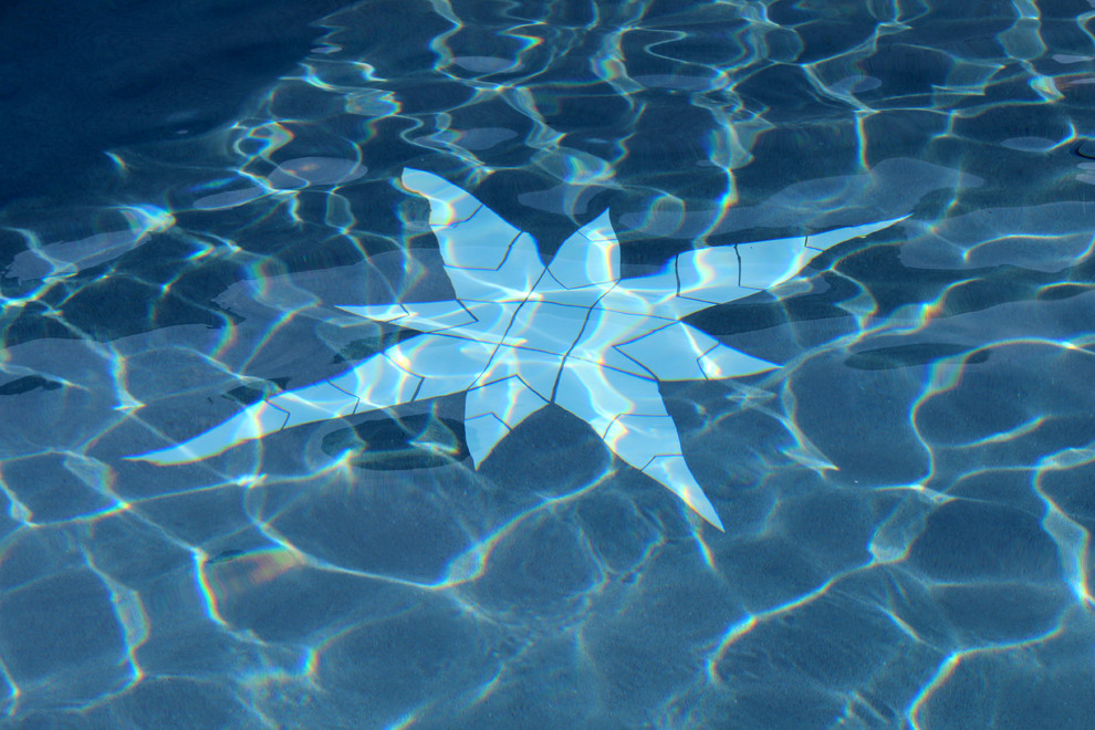 Hanover Township custom pool with boulder waterfall - Traditional ...