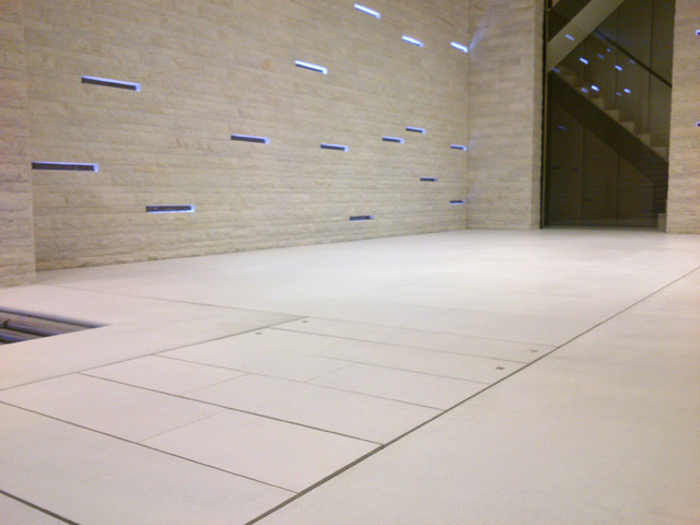 Hidden pool with Hydrofloor up and secured - Contemporary - Pool - Los ...