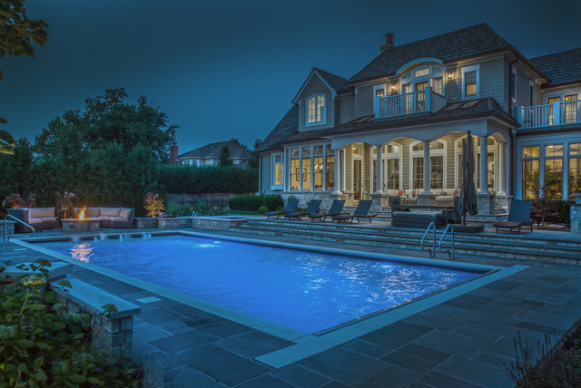 Highland Park,IL Swimming Pool, Separate Elevated Hot Tub, Sunshelf w ...