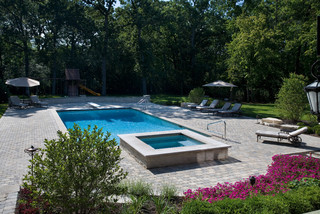 Highland Park Swimming Pool With Raised Hot Tub and Auto Cover ...