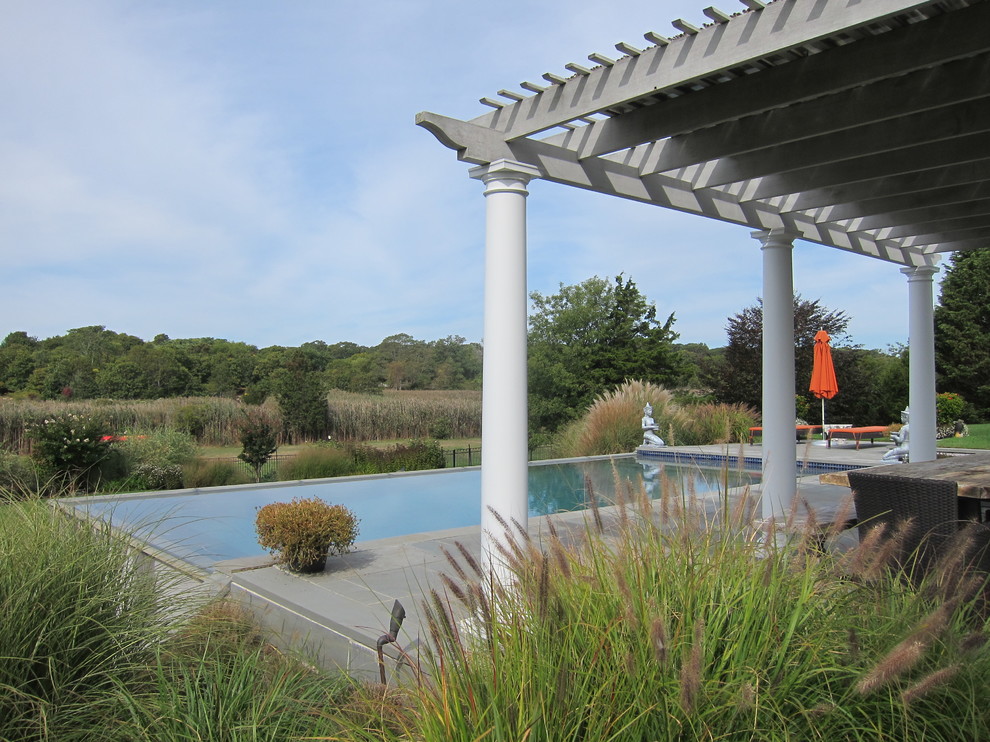 Hill Side Site Design Capturing Water Views - Traditional - Pool - New ...