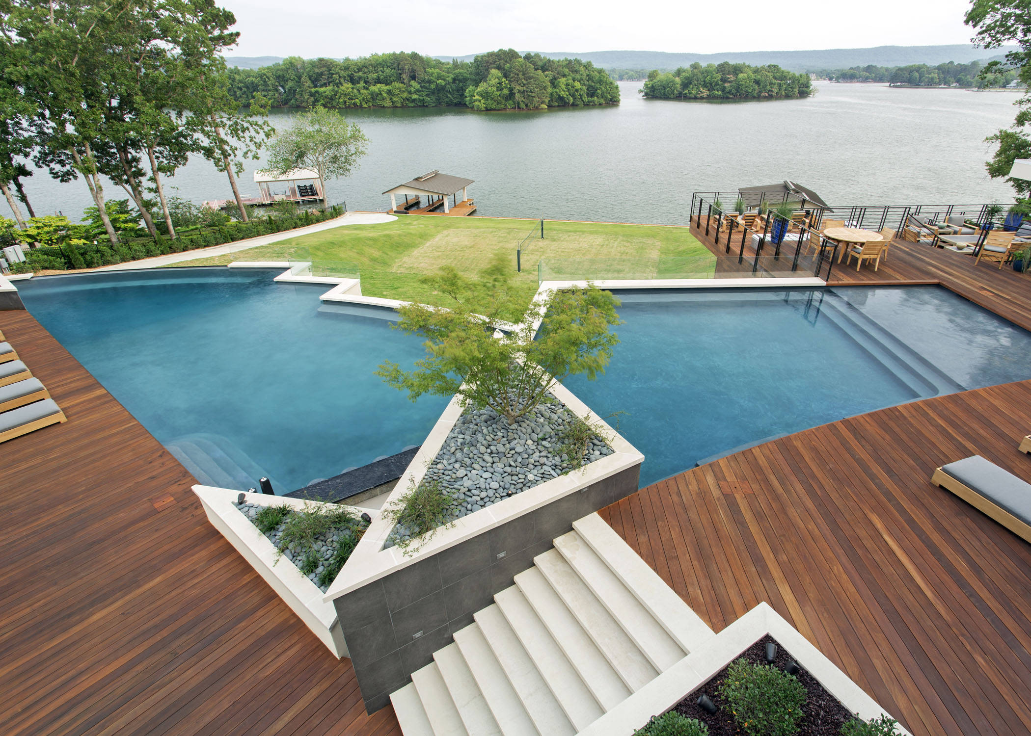 Lakefront Deck Plans And Designs PVC Dock Deck Design: Lake Winnisquam