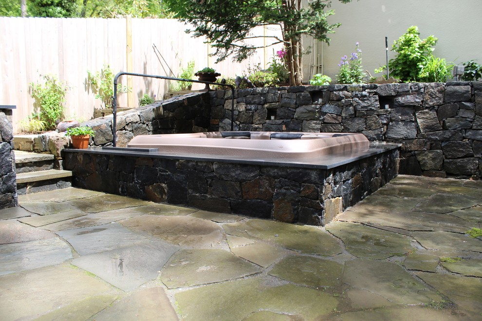 Hot Tub Set in Vault with Granite Stone Facade (Hastings-On-Hudson, NY ...