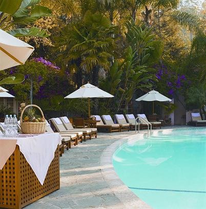 Hotel Bel-Air pool deck - Tropical - Pool - Los Angeles - by Sybil Jane ...