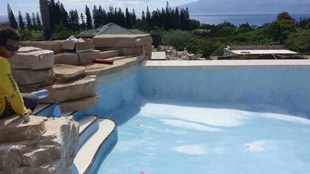 Huber Pools Catalina Blue - Contemporáneo - Piscina - Hawái - de Hydrazzo Polished Marble ...