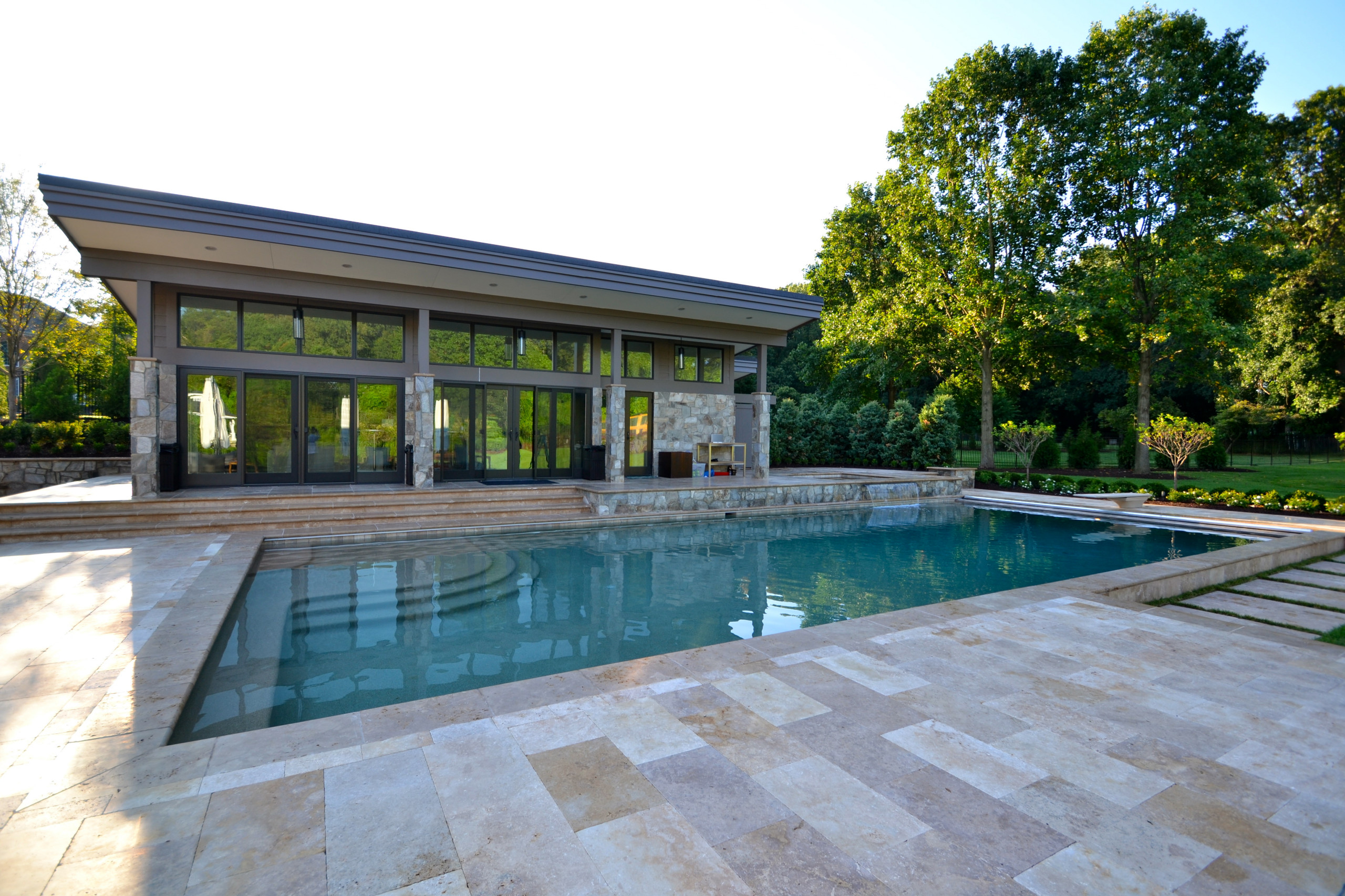 Beautiful Pool House With County English Country Pool House