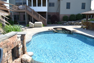 Hybrid Swimming Pool {PLO} - Tropical - Pool - Detroit - by Legendary ...