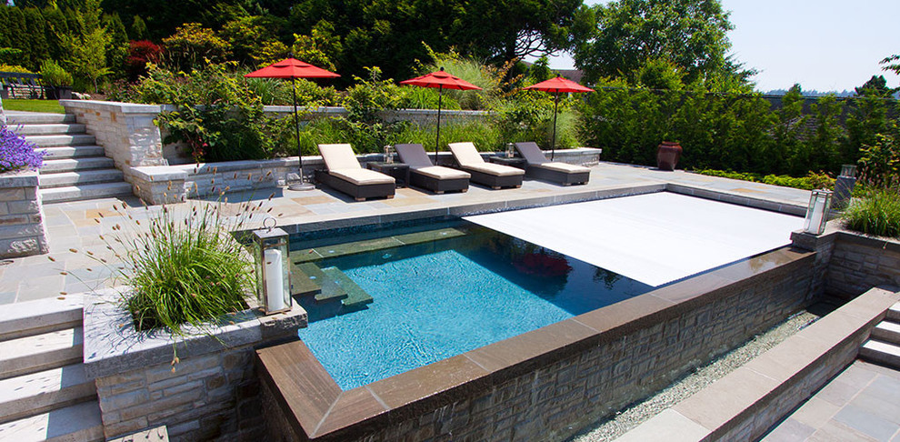 HydraLux: Slatted automatic swimming pool and spa covers - Contemporary ...