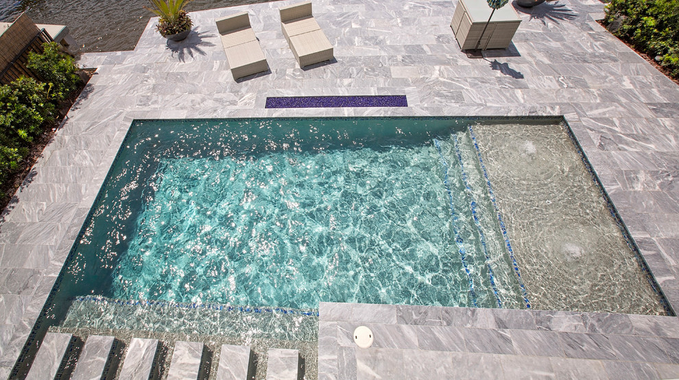 Ice Marble Driveway and Patio Pavers & Oceana Ledgestone - Modern ...