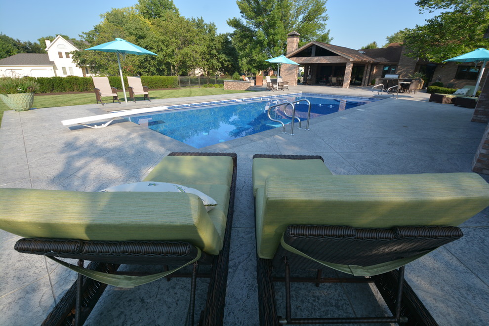 In Ground Vinyl Liner Swimming Pool Installations - Traditional - Pool ...