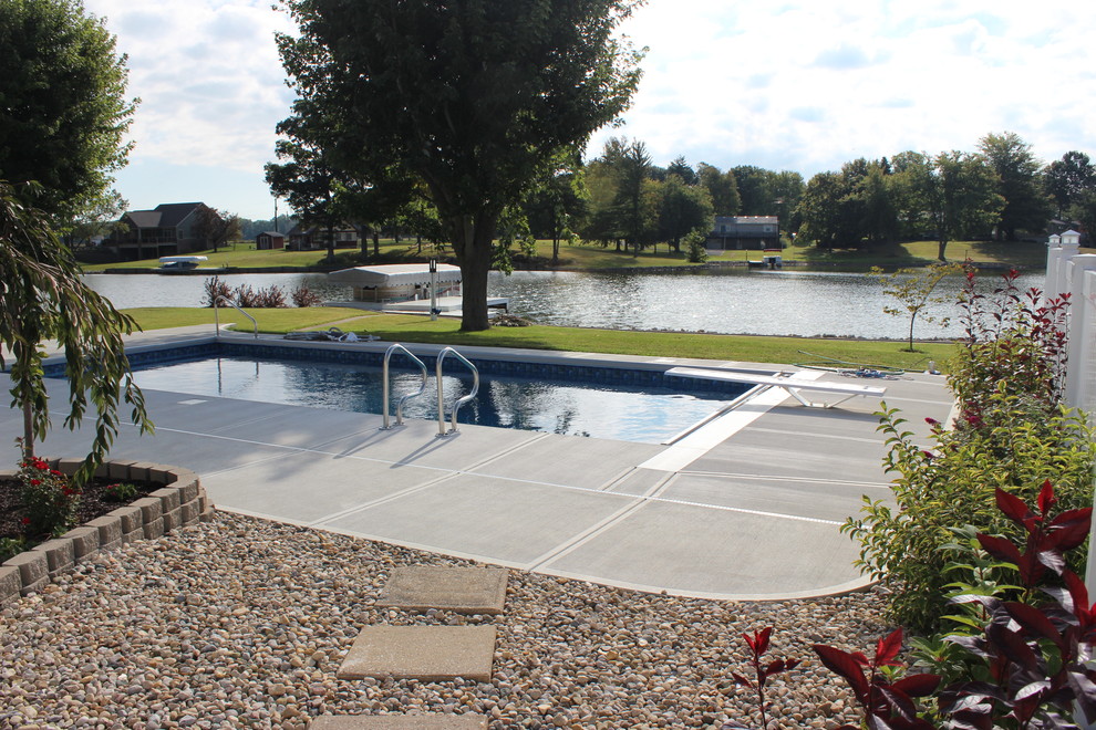 In Ground Vinyl Liner Swimming Pool Installations - Traditional ...