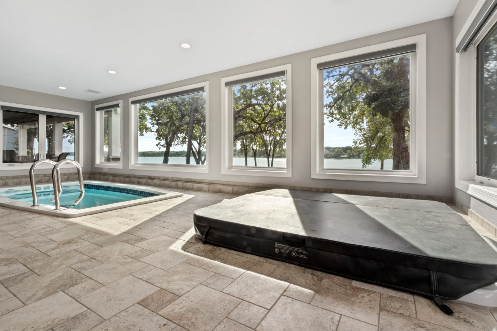 Indoor Lap Pool Two Story Addition on Delavan Lake - Traditional ...