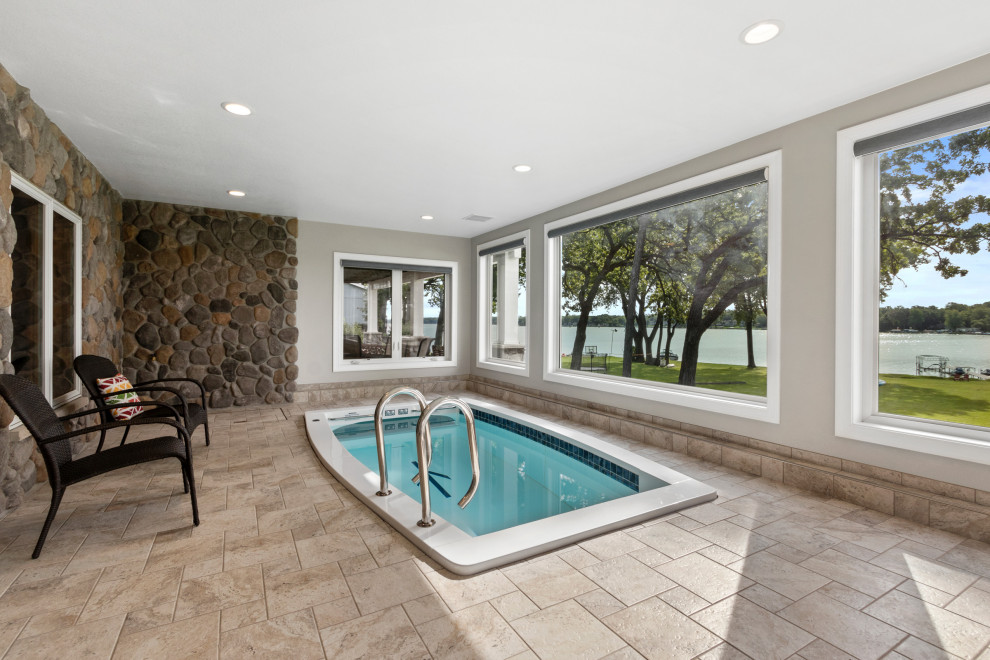 Indoor Lap Pool Two Story Addition on Delavan Lake - Classique ...
