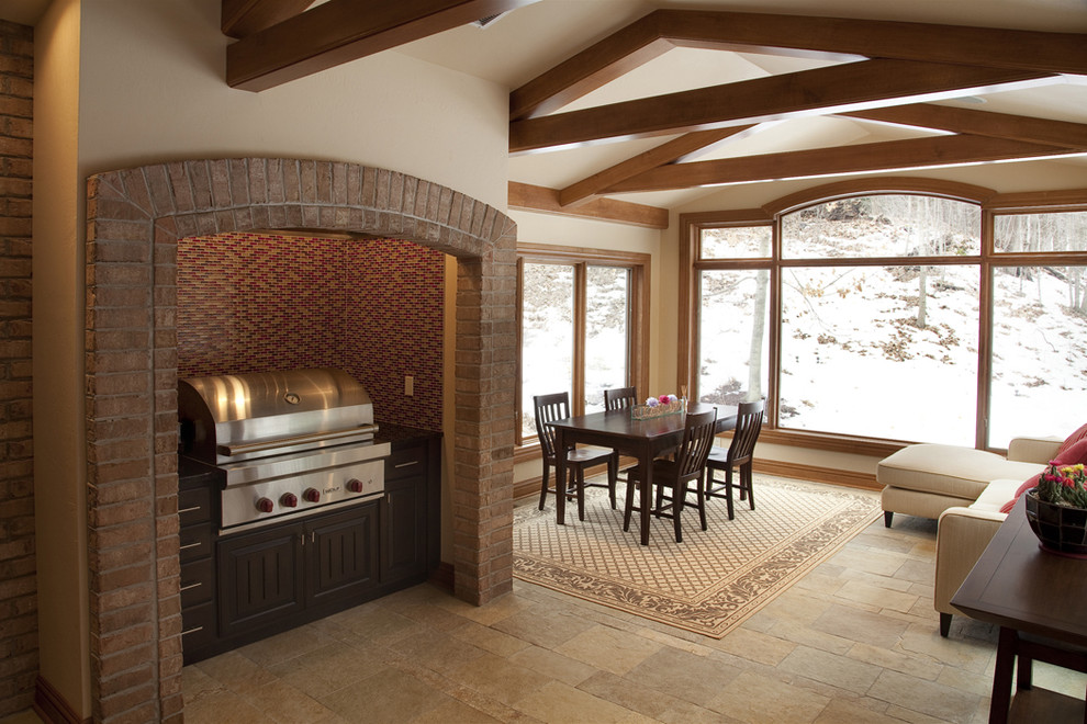 Indoor pool addition with sun room and patio over the pool ...