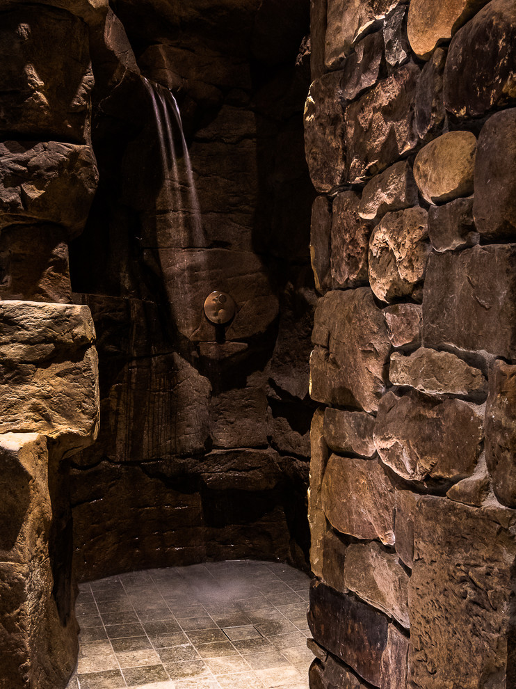 Indoor Rock Spa & Rock Wall Finishes - Swimming Pool & Hot Tub - Salt ...