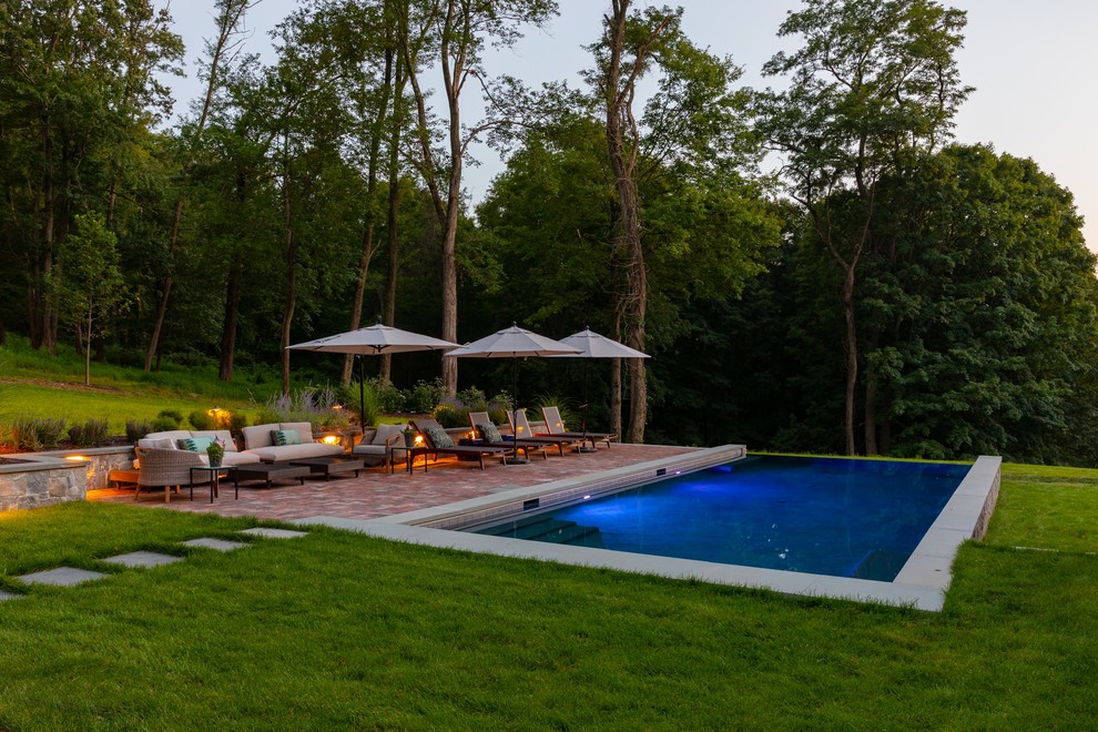 Infinity Edge Pool with Stand Alone Spa - Clásico - Piscina - Nueva ...